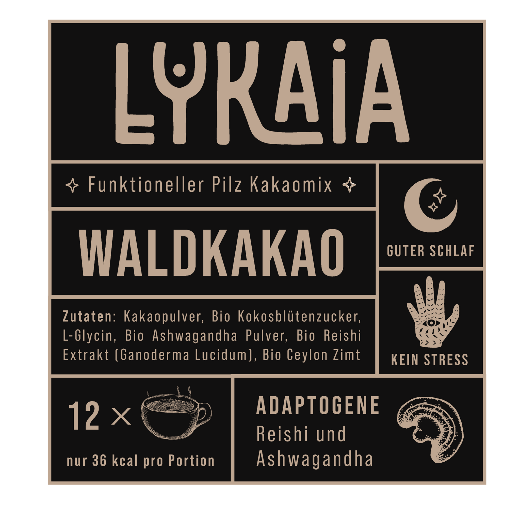 Waldkakao | Kakaopulver mit Reishi Pilz & Ashwagandha – Lykaia – Lykaia ...